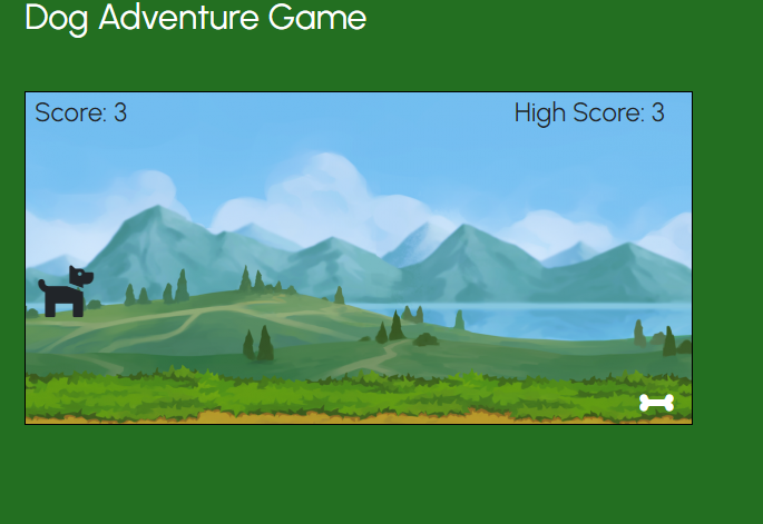 Dog Adventure Game in JavaScript Free Source Code | SourceCodester